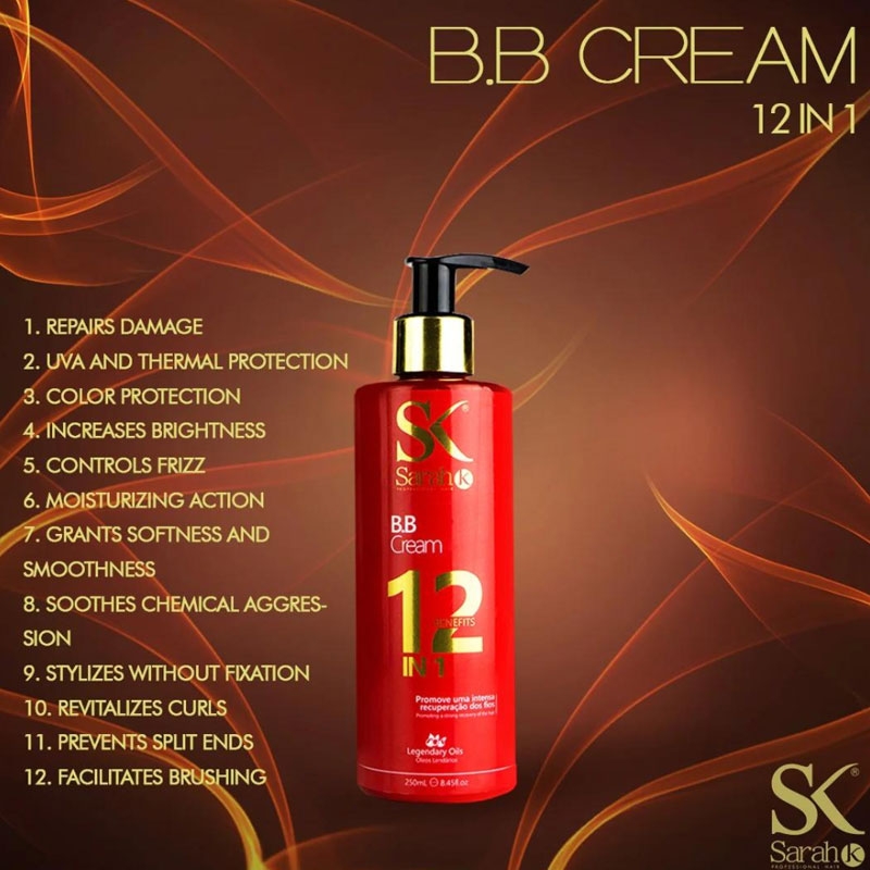 Sarah K B.B Cream 250ml | 12-in-1 Leave-In Thermal Protector