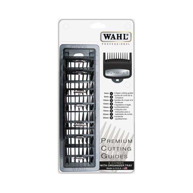 Wahl Premium Cutting Guides Caddy Attachment Combs 1-8